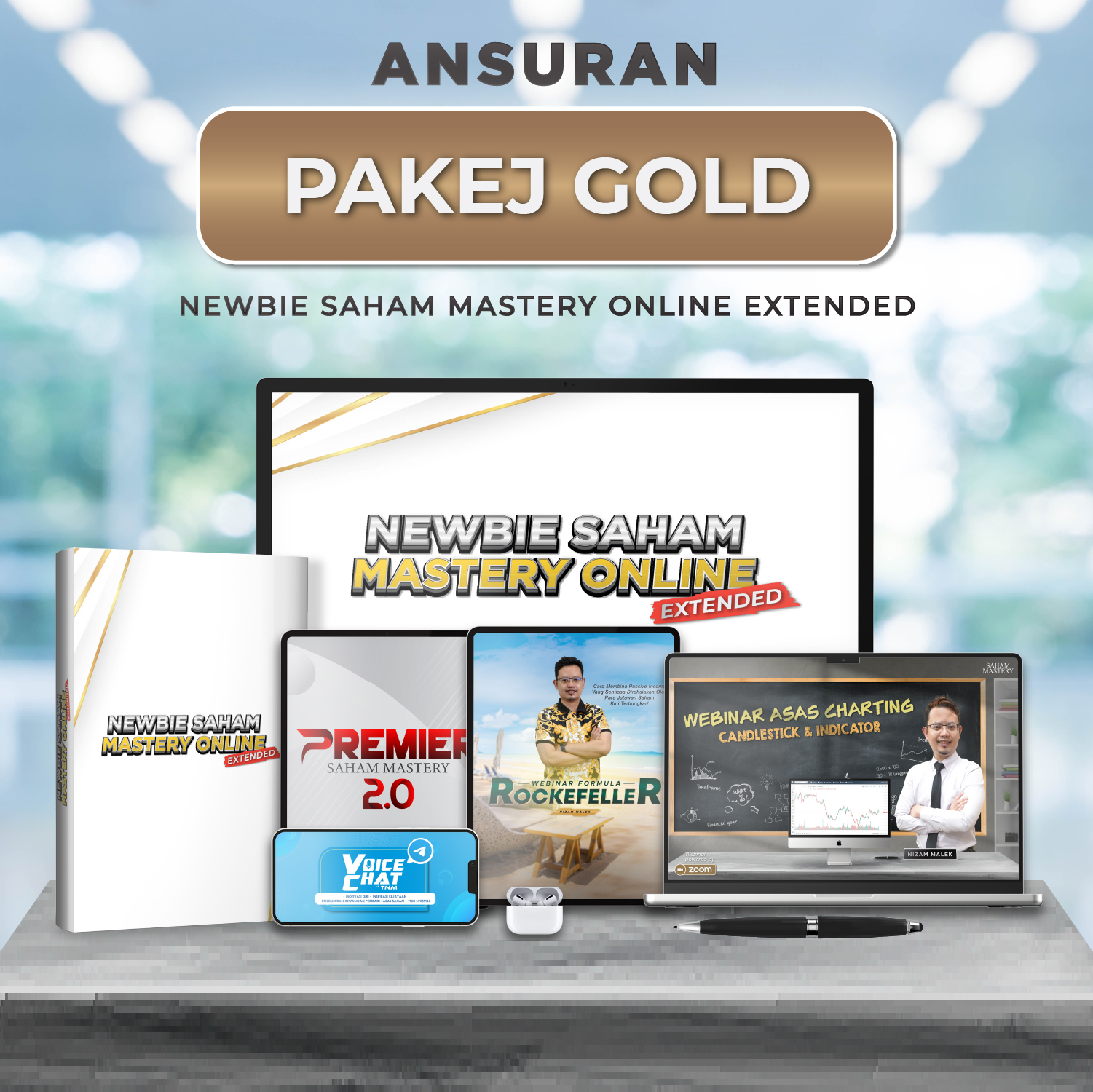 Ansuran Pakej Gold Newbie Saham Mastery Online Extended