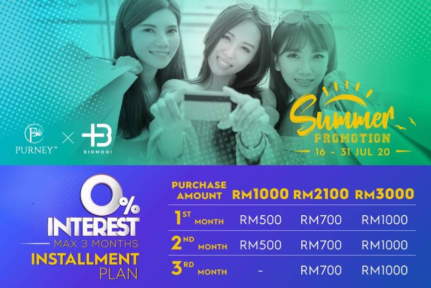 Zero INTEREST Installment Plan RM1000 x 3