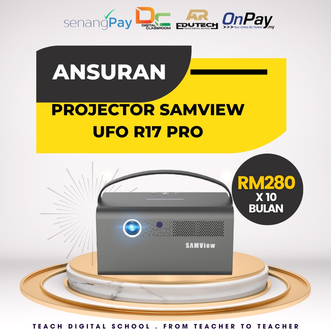 10X INSTALLMENT LCD PROJECTOR SAMVIEW UFO R17 PRO