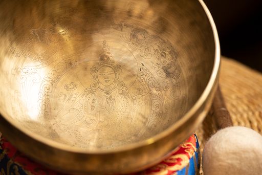 Lv Du Mu Singing Bowl with Sage Dingsha with Postage - JW